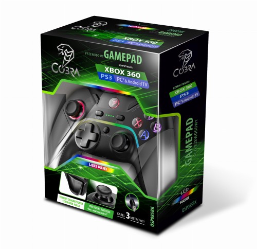 KONTROLER COBRA QSP085BK XB360,PS3,PC,ANDROID iCobra.pl